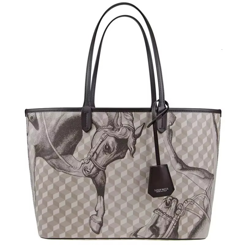 Lono Large Tote Bag with Horse Motif - Cucciolo & Cavallo